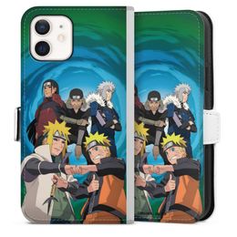 DeinDesign iPhone 12 Handy Klapph&uuml;lle Handyh&uuml;lle aus Kunst Leder wei&szlig; Flip Case Hokage Naruto Shippuden Official Licensed Product Sideflip mit Lasche