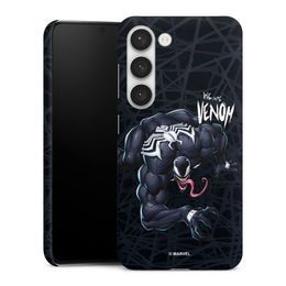 DeinDesign Galaxy S23 Handy Premium Case Smartphone Handyh&uuml;lle Schutzh&uuml;lle matt Marvel Venom Spiderman Premium Case