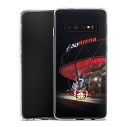 DeinDesign Galaxy S10 Plus Handy Silikon H&uuml;lle Case transparent Handyh&uuml;lle Official Licensed Product Bayer 04 Leverkusen Stadium Silikon Case