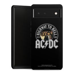 DeinDesign Google Pixel 6 Handy Panzer Handyh&uuml;lle robuste Outdoor H&uuml;lle Schutzh&uuml;lle matt Acdc Official Licensed Product Rock Tough Case