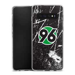 DeinDesign Galaxy S10 Plus Handy Silikon H&uuml;lle Case transparent Handyh&uuml;lle Coat Of Arms H96 Hannover 96 Silikon Case