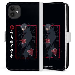 DeinDesign iPhone 11 Handy Klapph&uuml;lle Handyh&uuml;lle aus Kunst Leder wei&szlig; Flip Case Official Licensed Product Naruto Shippuden Itachi Uchiha Sideflip mit Lasche