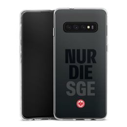 DeinDesign Galaxy S10 Plus Handy Silikon H&uuml;lle Case transparent Handyh&uuml;lle Eintracht Frankfurt Sge Official Licensed Product Silikon Case