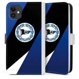 DeinDesign iPhone 11 Handy Klapph&uuml;lle Handyh&uuml;lle aus Kunst Leder wei&szlig; Flip Case Official Licensed Product Dsc Arminia Bielefeld Sideflip mit Lasche