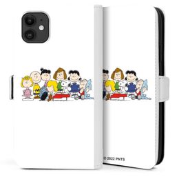 DeinDesign iPhone 11 Handy Klapph&uuml;lle Handyh&uuml;lle aus Kunst Leder wei&szlig; Flip Case Peanuts Kindheit Merchandise Sideflip mit Lasche