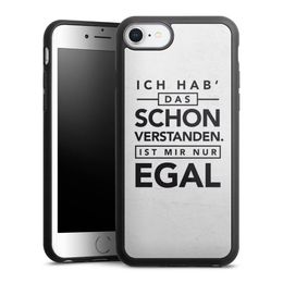 DeinDesign iPhone SE (2020) Handy Gallery Case Handyh&uuml;lle 9H Geh&auml;rtetes Glas R&uuml;ckseite H&uuml;lle Spruch Sayings Statement Gallery Case
