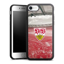 DeinDesign iPhone SE (2020) Handy Gallery Case Handyh&uuml;lle 9H Geh&auml;rtetes Glas R&uuml;ckseite H&uuml;lle Official Licensed Product Vfb Stuttgart Stadium Gallery Case