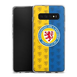 DeinDesign Galaxy S10 Plus Handy Silikon H&uuml;lle Case transparent Handyh&uuml;lle Logo Eintracht Braunschweig Official Licensed Product Silikon Case