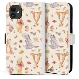 DeinDesign iPhone 11 Handy Klapph&uuml;lle Handyh&uuml;lle aus Kunst Leder wei&szlig; Flip Case Muster Winnie Puuh Tigger Official Licensed Product Sideflip mit Lasche