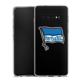 DeinDesign Galaxy S10 Plus Handy Silikon H&uuml;lle Case transparent Handyh&uuml;lle Official Licensed Product Logo Hertha Bsc Silikon Case