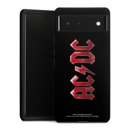 DeinDesign Google Pixel 6 Handy Panzer Handyh&uuml;lle robuste Outdoor H&uuml;lle Schutzh&uuml;lle matt Acdc Merchandise Logo Tough Case