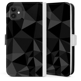 DeinDesign iPhone 11 Handy Klapph&uuml;lle Handyh&uuml;lle aus Kunst Leder wei&szlig; Flip Case Abstract Muster Geometric Sideflip mit Lasche