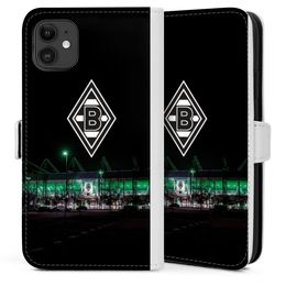 DeinDesign iPhone 11 Handy Klapph&uuml;lle Handyh&uuml;lle aus Kunst Leder wei&szlig; Flip Case Borussia M&ouml;nchengladbach Official Licensed Product Stadium Sideflip mit Lasche