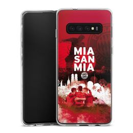DeinDesign Galaxy S10 Plus Handy Silikon H&uuml;lle Case transparent Handyh&uuml;lle Mia San Mia Fcb Fc Bayern M&uuml;nchen Silikon Case