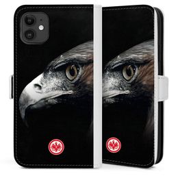 DeinDesign iPhone 11 Handy Klapph&uuml;lle Handyh&uuml;lle aus Kunst Leder wei&szlig; Flip Case European Cup Official Licensed Product Eintracht Frankfurt Sideflip mit Lasche