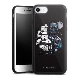 DeinDesign iPhone SE (2020) Handy Gallery Case Handyh&uuml;lle 9H Geh&auml;rtetes Glas R&uuml;ckseite H&uuml;lle Movie Star Wars Weltall Gallery Case