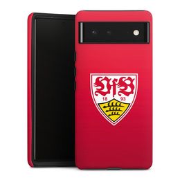 DeinDesign Google Pixel 6 Handy Panzer Handyh&uuml;lle robuste Outdoor H&uuml;lle Schutzh&uuml;lle matt Logo Official Licensed Product Vfb Stuttgart Tough Case