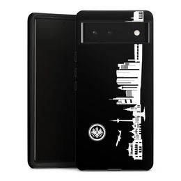 DeinDesign Google Pixel 6 Handy Panzer Handyh&uuml;lle robuste Outdoor H&uuml;lle Schutzh&uuml;lle matt Eintracht Frankfurt Sge Skyline Tough Case