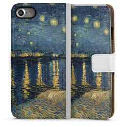 DeinDesign iPhone SE (2020) Handy Klapph&uuml;lle Handyh&uuml;lle aus Kunst Leder wei&szlig; Flip Case Kunst Painting Sideflip mit Lasche
