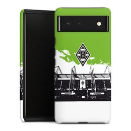 DeinDesign Google Pixel 6 Handy Panzer Handyh&uuml;lle robuste Outdoor H&uuml;lle Schutzh&uuml;lle matt Merchandise Borussia M&ouml;nchengladbach Stadium Tough Case