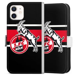 DeinDesign iPhone 12 Handy Klapph&uuml;lle Handyh&uuml;lle aus Kunst Leder wei&szlig; Flip Case Official Licensed Product 1. Fc K&ouml;ln Logo Sideflip mit Lasche