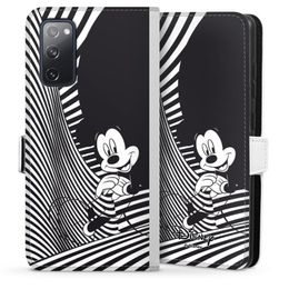 DeinDesign Galaxy S20 FE 5G Handy Klapph&uuml;lle Handyh&uuml;lle aus Kunst Leder wei&szlig; Flip Case Disney Mickey Mouse Official Licensed Product Sideflip mit Lasche