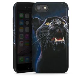 DeinDesign iPhone SE (2022) Handy Panzer Handyh&uuml;lle robuste Outdoor H&uuml;lle Schutzh&uuml;lle gl&auml;nzend Panther Animals Jungle Tough Case