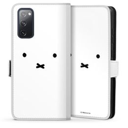 DeinDesign Galaxy S20 FE Handy Klapph&uuml;lle Handyh&uuml;lle aus Kunst Leder wei&szlig; Flip Case Dick Bruna Rabbit Miffy Sideflip mit Lasche