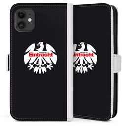 DeinDesign iPhone 11 Handy Klapph&uuml;lle Handyh&uuml;lle aus Kunst Leder wei&szlig; Flip Case Eagle Retro Logo Sideflip mit Lasche