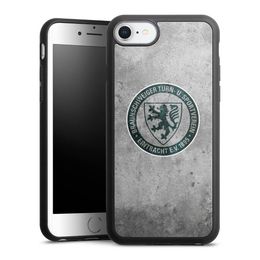 DeinDesign iPhone SE (2020) Handy Gallery Case Handyh&uuml;lle 9H Geh&auml;rtetes Glas R&uuml;ckseite H&uuml;lle Eintracht Braunschweig Concrete Logo Gallery Case
