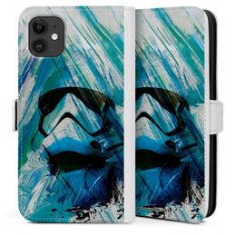 DeinDesign iPhone 11 Handy Klapph&uuml;lle Handyh&uuml;lle aus Kunst Leder wei&szlig; Flip Case Colourful Stormtrooper Star Wars Sideflip mit Lasche