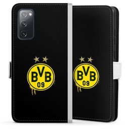 DeinDesign Galaxy S20 FE 5G Handy Klapph&uuml;lle Handyh&uuml;lle aus Kunst Leder wei&szlig; Flip Case Star Borussia Dortmund Bvb Sideflip mit Lasche