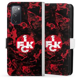 DeinDesign Galaxy S20 FE 5G Handy Klapph&uuml;lle Handyh&uuml;lle aus Kunst Leder wei&szlig; Flip Case 1. Fc Kaiserslautern 1. Fck Logo Sideflip mit Lasche