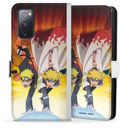 DeinDesign Galaxy S20 FE Handy Klapph&uuml;lle Handyh&uuml;lle aus Kunst Leder wei&szlig; Flip Case Naruto Shippuden Minato Namikaze Official Licensed Product Sideflip mit 