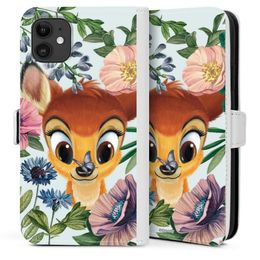 DeinDesign iPhone 11 Handy Klapph&uuml;lle Handyh&uuml;lle aus Kunst Leder wei&szlig; Flip Case Disney Bambi Flowers Sideflip mit Lasche