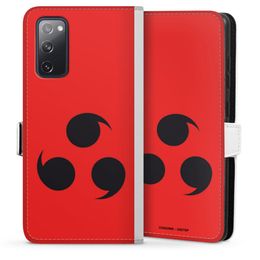 DeinDesign Galaxy S20 FE 5G Handy Klapph&uuml;lle Handyh&uuml;lle aus Kunst Leder wei&szlig; Flip Case Official Licensed Product Sharingan Naruto Shippuden Sideflip mit Lasche