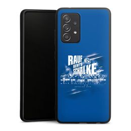 DeinDesign Galaxy A52s 5G Handy Premium Silikon H&uuml;lle Handyh&uuml;lle schwarz Case Official Licensed Product Ascent Fc Schalke 04 Silikon Premium Case