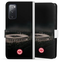 DeinDesign Galaxy S20 FE Handy Klapph&uuml;lle Handyh&uuml;lle aus Kunst Leder wei&szlig; Flip Case Eintracht Frankfurt Official Licensed Product Stadium Sideflip mit Lasche