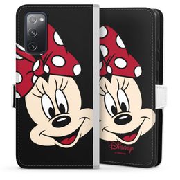 DeinDesign Galaxy S20 FE Handy Klapph&uuml;lle Handyh&uuml;lle aus Kunst Leder wei&szlig; Flip Case Minnie Mouse Official Licensed Product Disney Sideflip mit Lasche