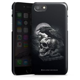 DeinDesign iPhone SE (2020) Handy Premium Case Smartphone Handyh&uuml;lle Schutzh&uuml;lle gl&auml;nzend Skull Raven Skulls Premium Case