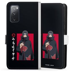 DeinDesign Galaxy S20 FE Handy Klapph&uuml;lle Handyh&uuml;lle aus Kunst Leder wei&szlig; Flip Case Itachi Uchiha Official Licensed Product Naruto Shippuden Sideflip mit Lasche