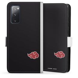 DeinDesign Galaxy S20 FE 5G Handy Klapph&uuml;lle Handyh&uuml;lle aus Kunst Leder wei&szlig; Flip Case Akatsuki Official Licensed Product Naruto Shippuden Sideflip mit Lasche