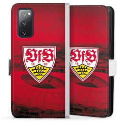DeinDesign Galaxy S20 FE Handy Klapph&uuml;lle Handyh&uuml;lle aus Kunst Leder wei&szlig; Flip Case Vfb Stuttgart Official Licensed Product Stadium Sideflip mit Lasche