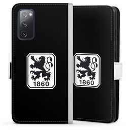 DeinDesign Galaxy S20 FE Handy Klapph&uuml;lle Handyh&uuml;lle aus Kunst Leder wei&szlig; Flip Case Tsv 1860 M&uuml;nchen Official Licensed Product Sechzger Sideflip mit Lasche