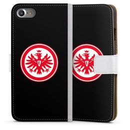 DeinDesign iPhone SE (2020) Handy Klapph&uuml;lle Handyh&uuml;lle aus Kunst Leder wei&szlig; Flip Case Eagle Eintracht Frankfurt Sge Sideflip mit Lasche