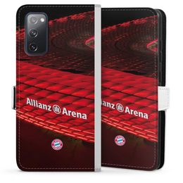 DeinDesign Galaxy S20 FE Handy Klapph&uuml;lle Handyh&uuml;lle aus Kunst Leder wei&szlig; Flip Case Fcb Stadium Fc Bayern M&uuml;nchen Sideflip mit Lasche