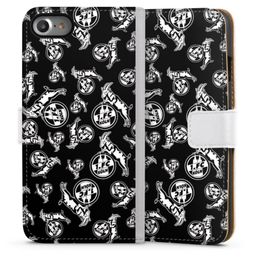 DeinDesign iPhone SE (2020) Handy Klapph&uuml;lle Handyh&uuml;lle aus Kunst Leder wei&szlig; Flip Case Muster Official Licensed Product 1. Fc K&ouml;ln Sideflip mit Lasche