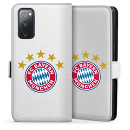 DeinDesign Galaxy S20 FE 5G Handy Klapph&uuml;lle Handyh&uuml;lle aus Kunst Leder wei&szlig; Flip Case Star Fcb Fc Bayern M&uuml;nchen Sideflip mit Lasche