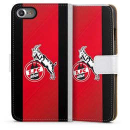 DeinDesign iPhone SE (2020) Handy Klapph&uuml;lle Handyh&uuml;lle aus Kunst Leder wei&szlig; Flip Case Official Licensed Product Billy Goat Hennes 1. Fc K&ouml;ln Sideflip mit Lasche