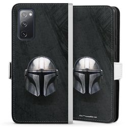 DeinDesign Galaxy S20 FE Handy Klapph&uuml;lle Handyh&uuml;lle aus Kunst Leder wei&szlig; Flip Case The Mandalorian Official Licensed Product Star Wars Sideflip mit Lasche